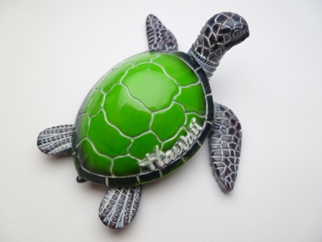 5' Resin Green Turtle Display